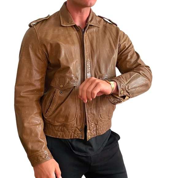 Jackets & Coats | Light Brown Leather Jacket | Poshmark